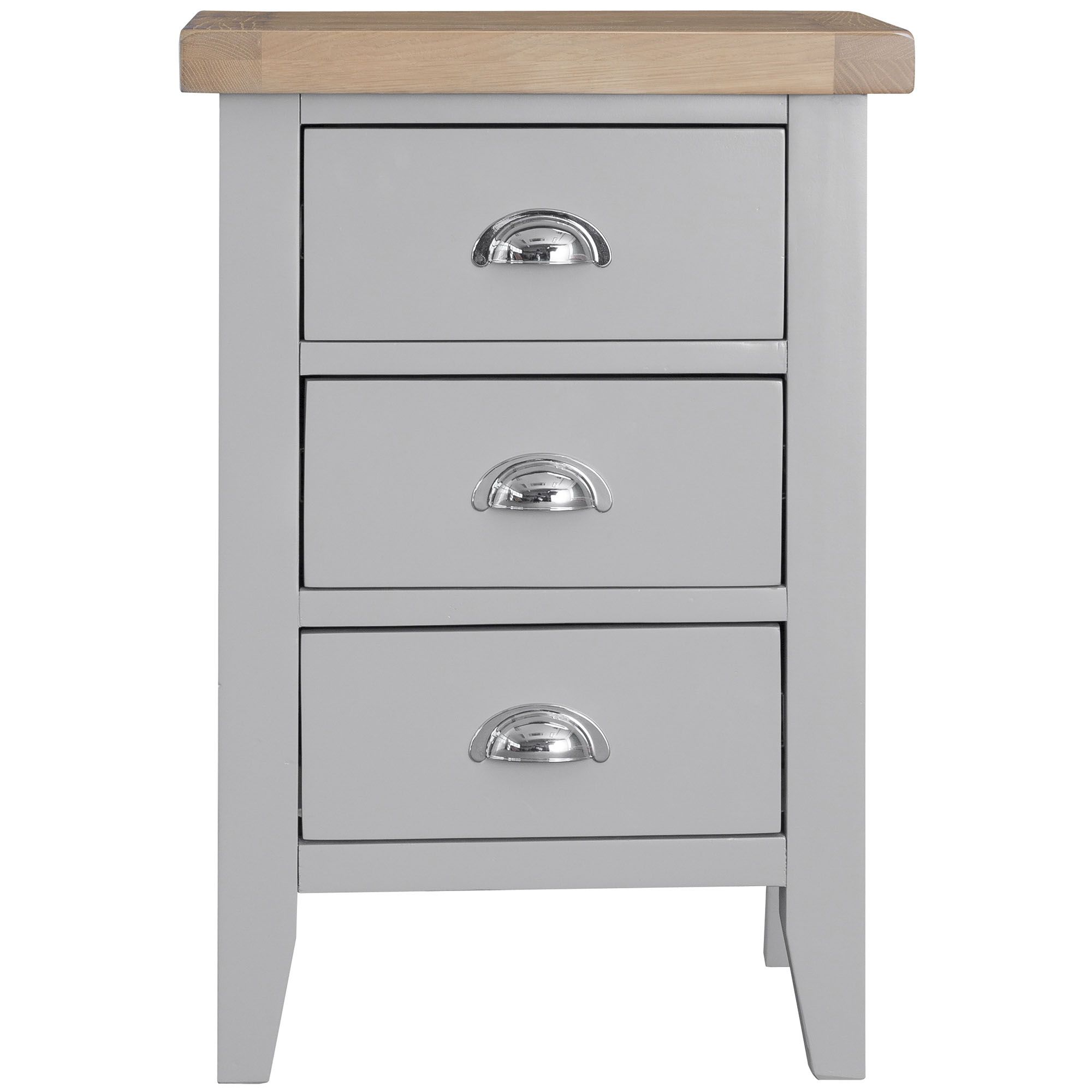 Tilly Large 3 Drawer Bedside Locker Grey - Bedside Lockers & Bedside ...