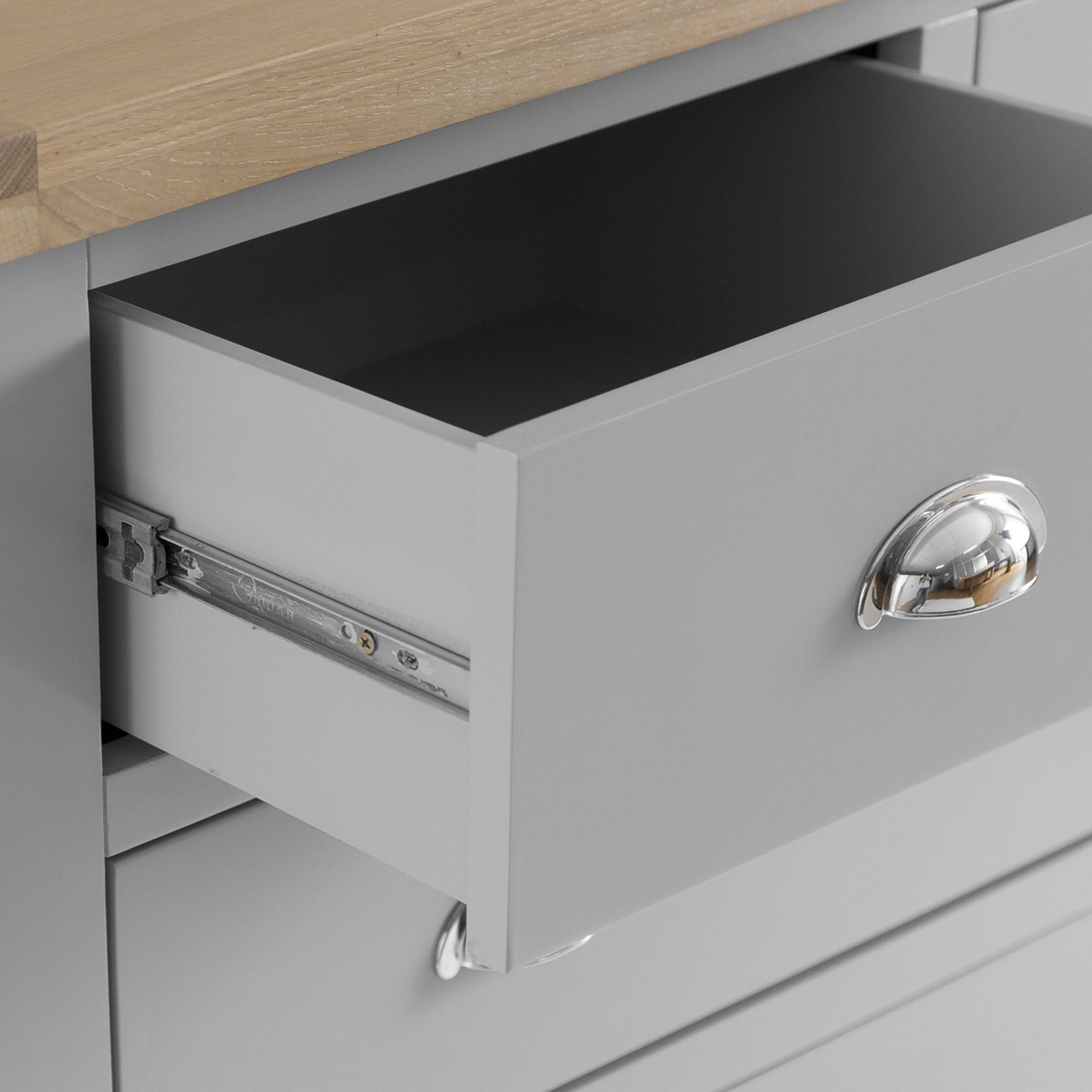 Tilly Extra Large 3 Drawer Bedside Locker Grey - Bedside Lockers ...