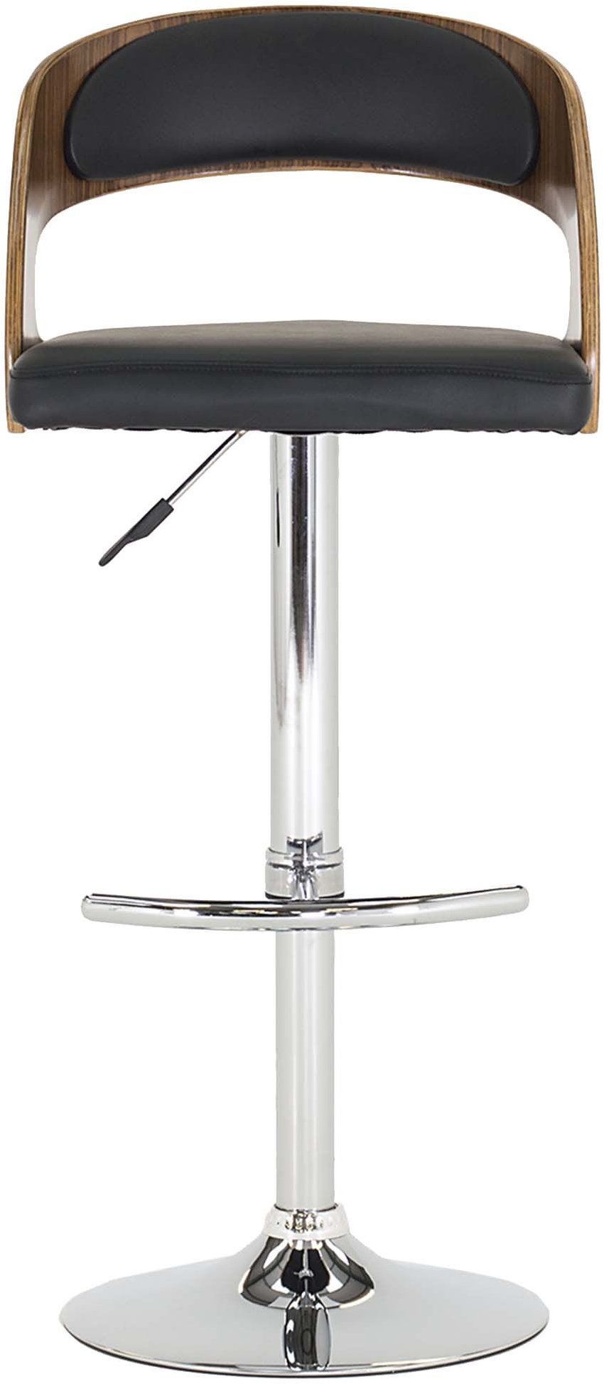 Flair High/Low Gas Lift Bar Stool Black & Walnut - Meubles