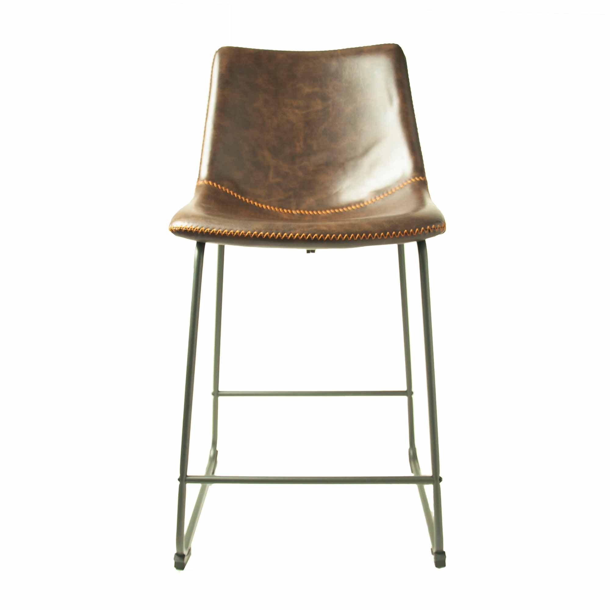 Cooper High Bar Stool Faux Leather Tan - Meubles