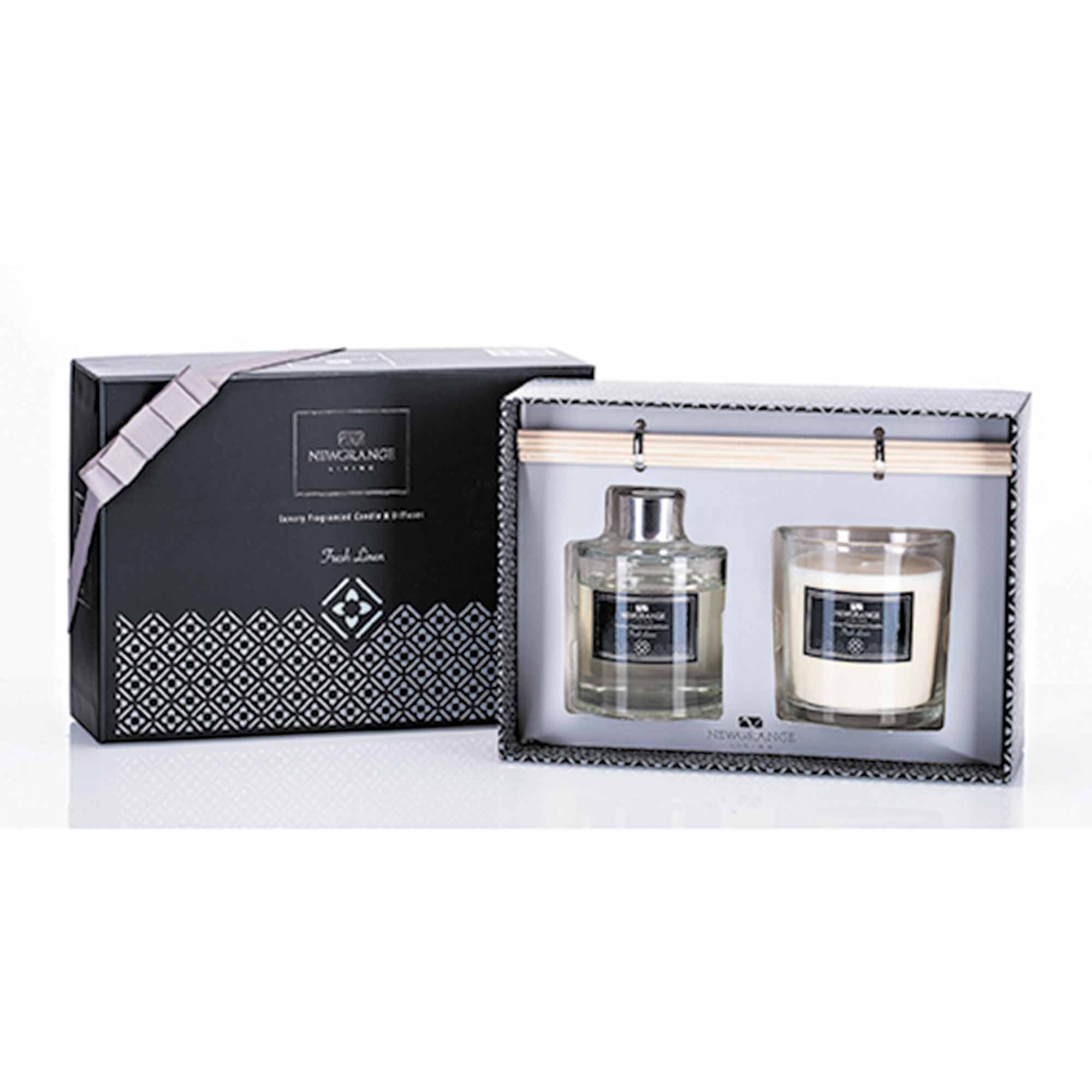 Newgrange Living Fresh Linen Luxury Candle & Diffuser Set - Meubles