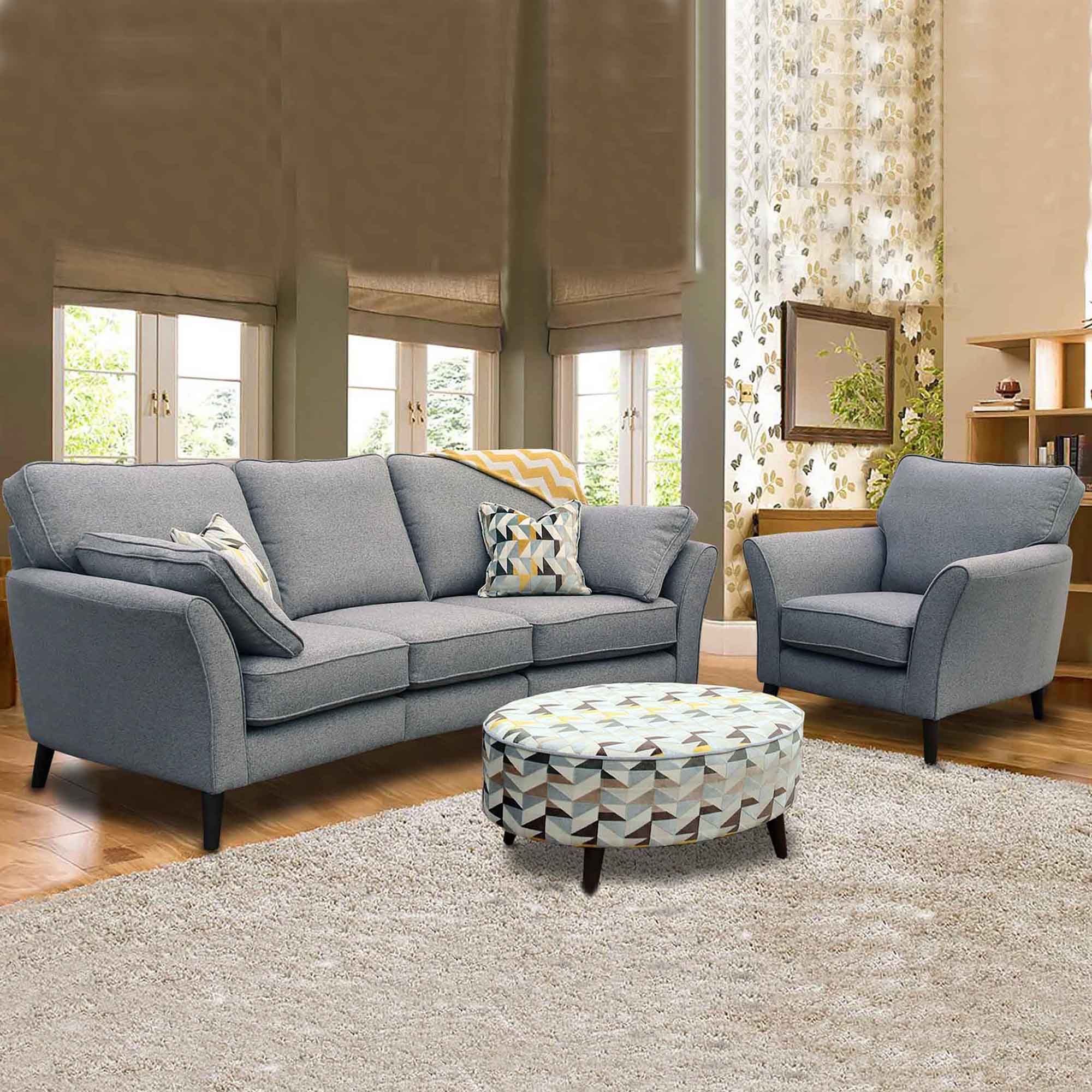 Capilano 4 Seater Curved Sofa All Fabrics - 4 & 4+ Seater Sofas - Meubles