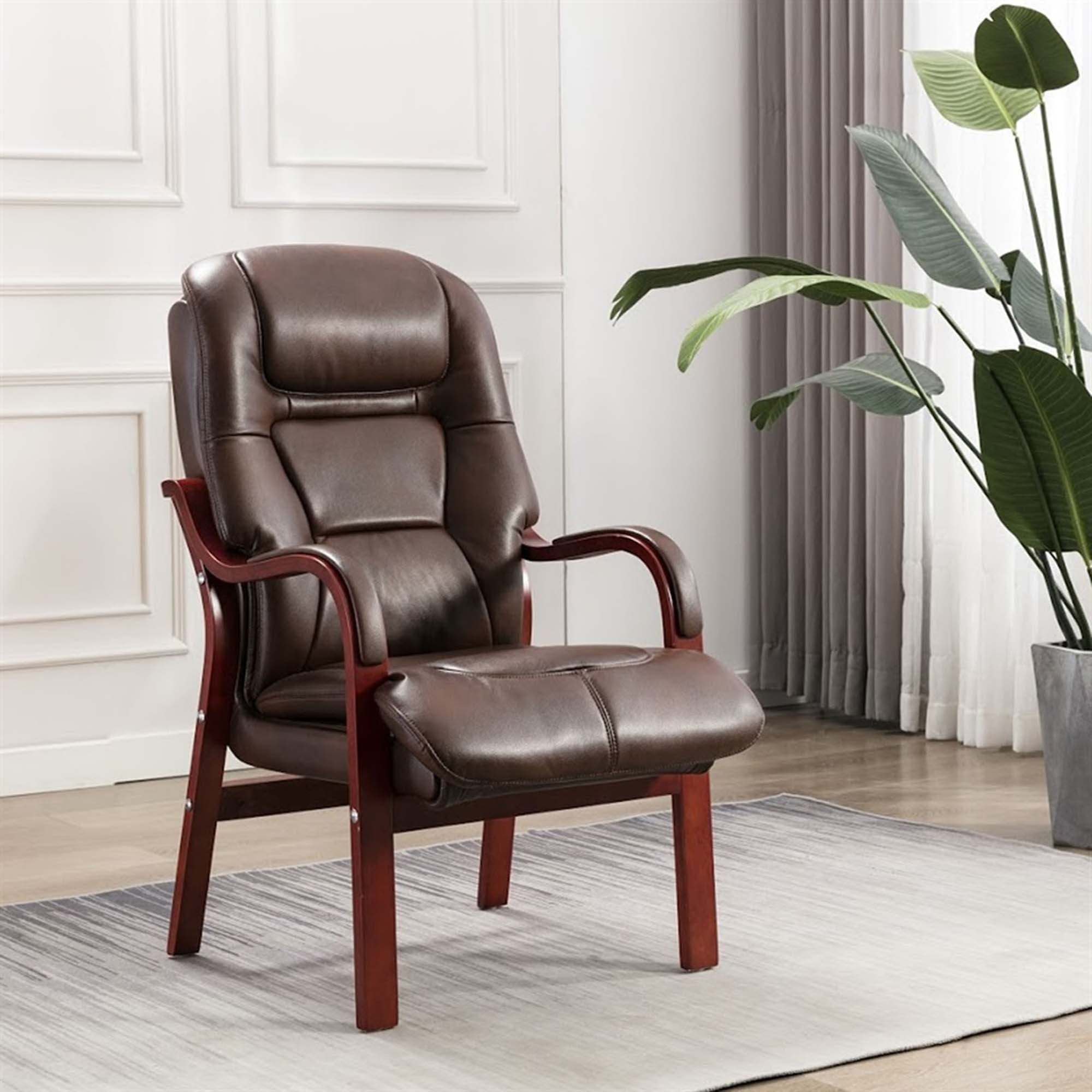 Brogan Orthopaedic Armchair Faux Leather Black - Meubles