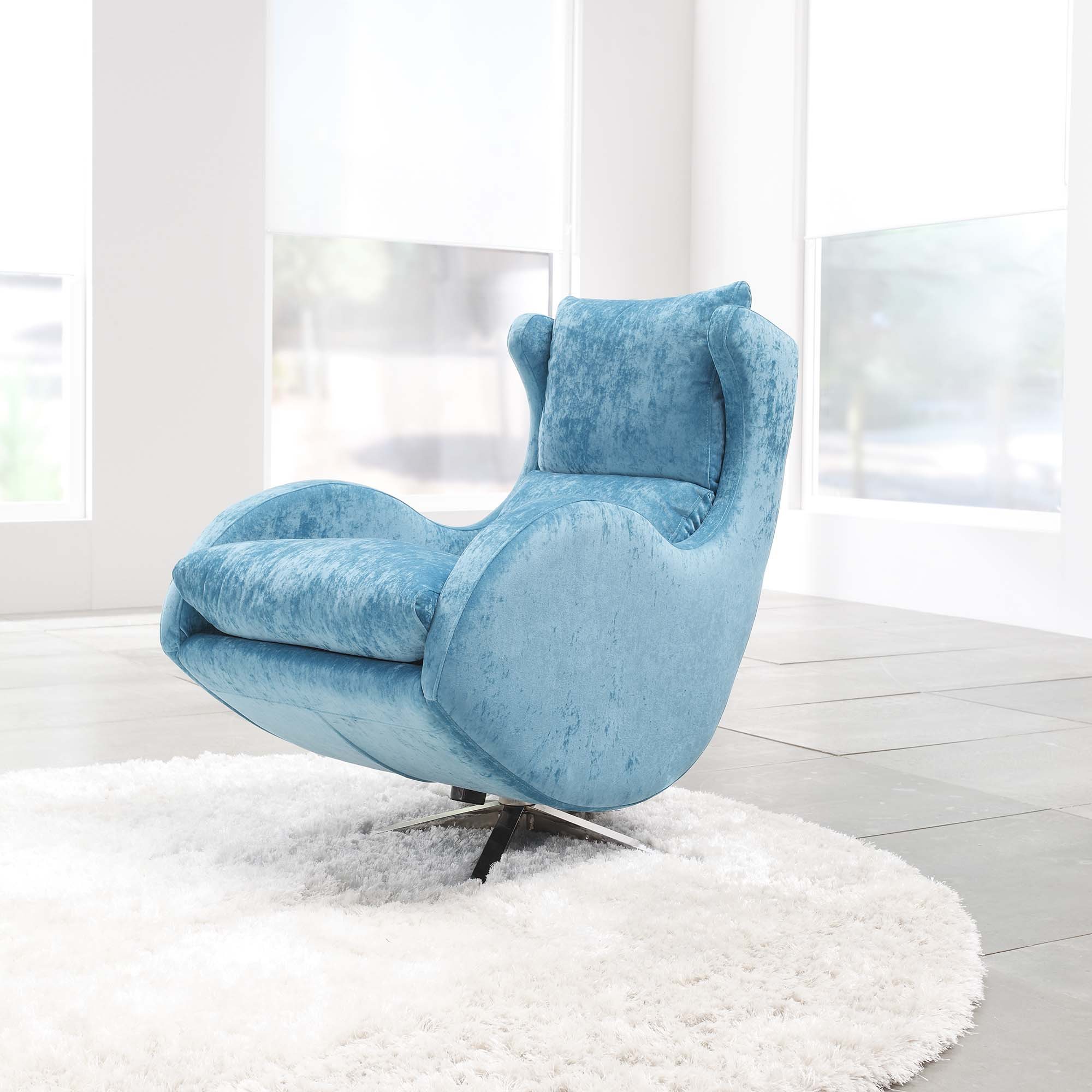Fama Lenny Swivel & Rocking Armchair Fabric Series 6 - Meubles