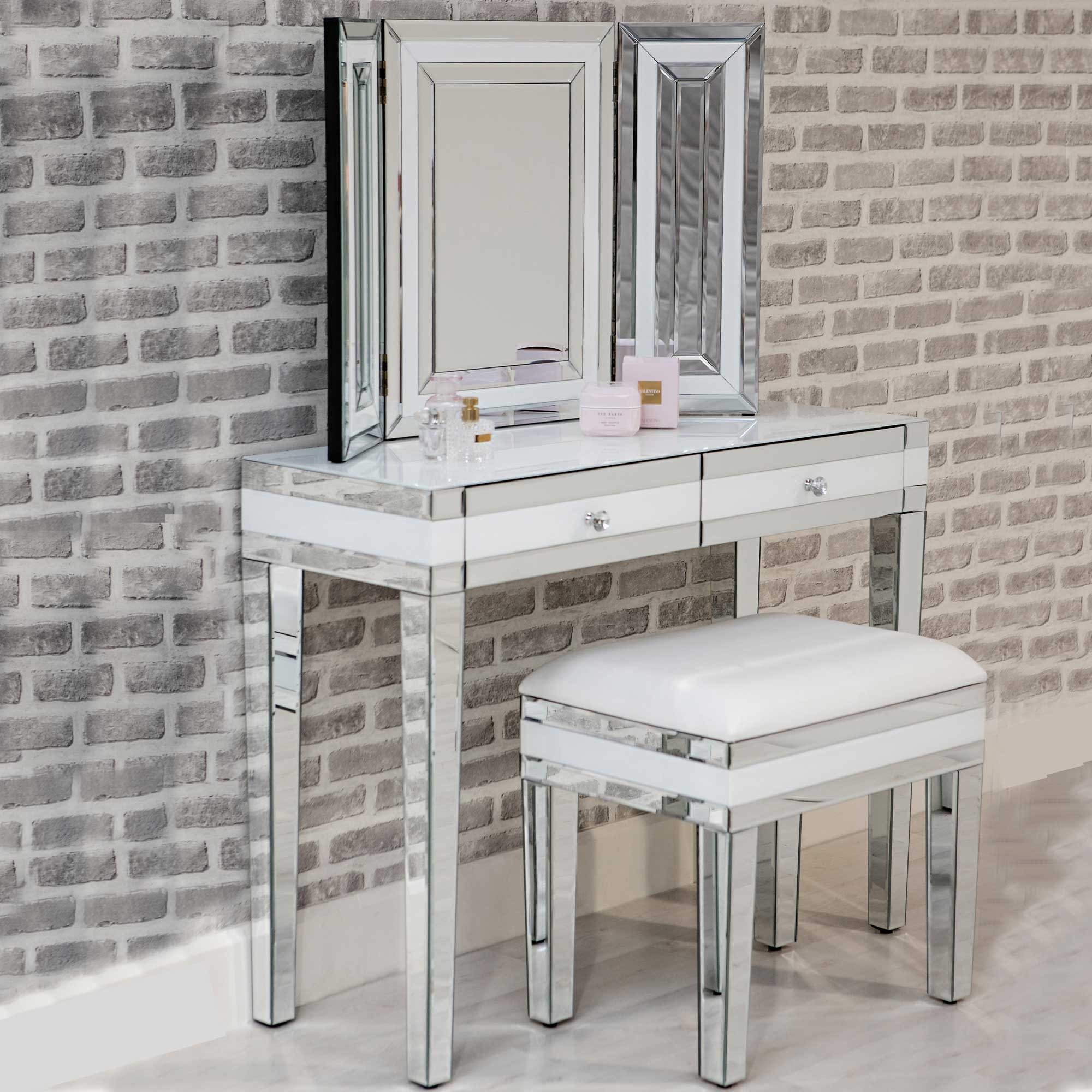 Liberty 2 Drawer Dressing Table Silver - Meubles