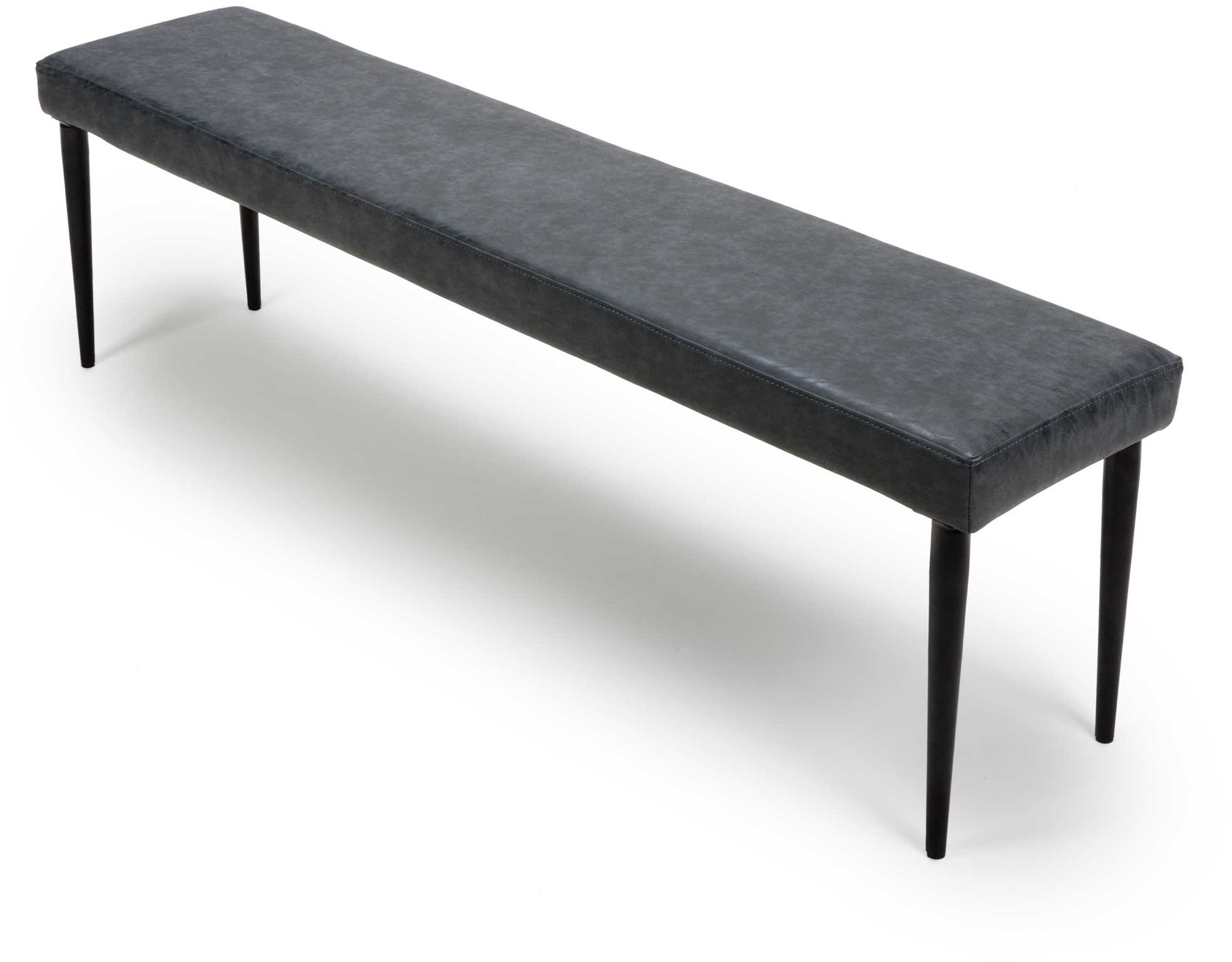 Darcy 3 Person Dining Bench Faux Leather Grey - Meubles