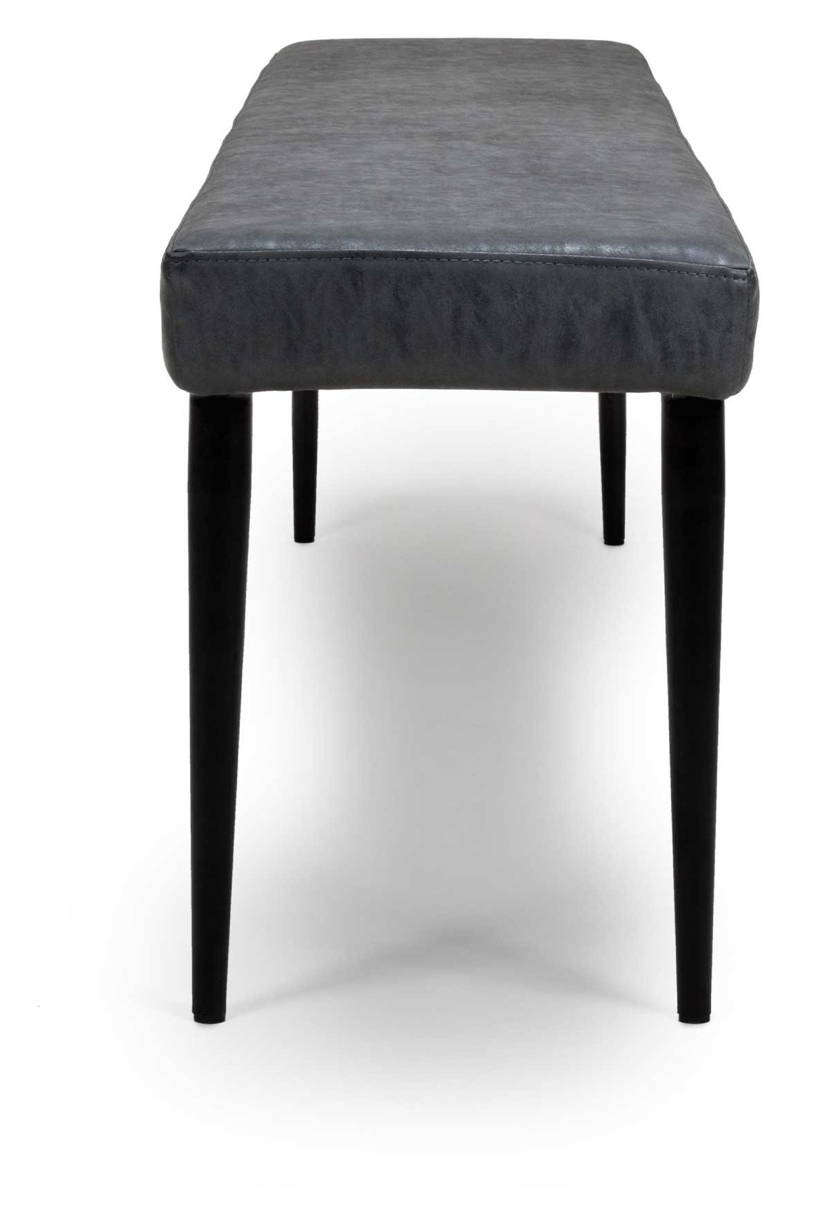 Darcy 3 Person Dining Bench Faux Leather Grey - Meubles