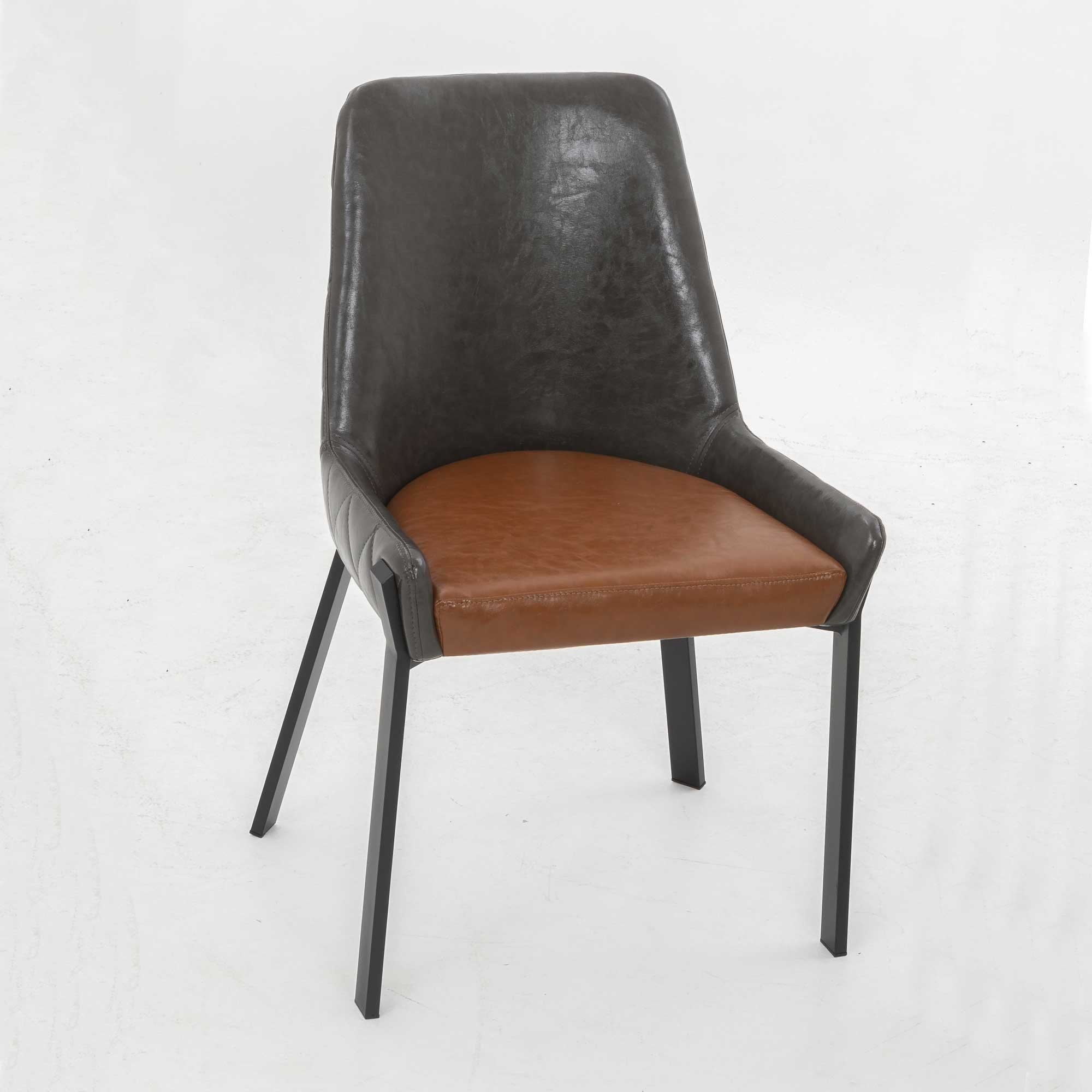Calabria Dining Chair Faux Leather Black - Meubles