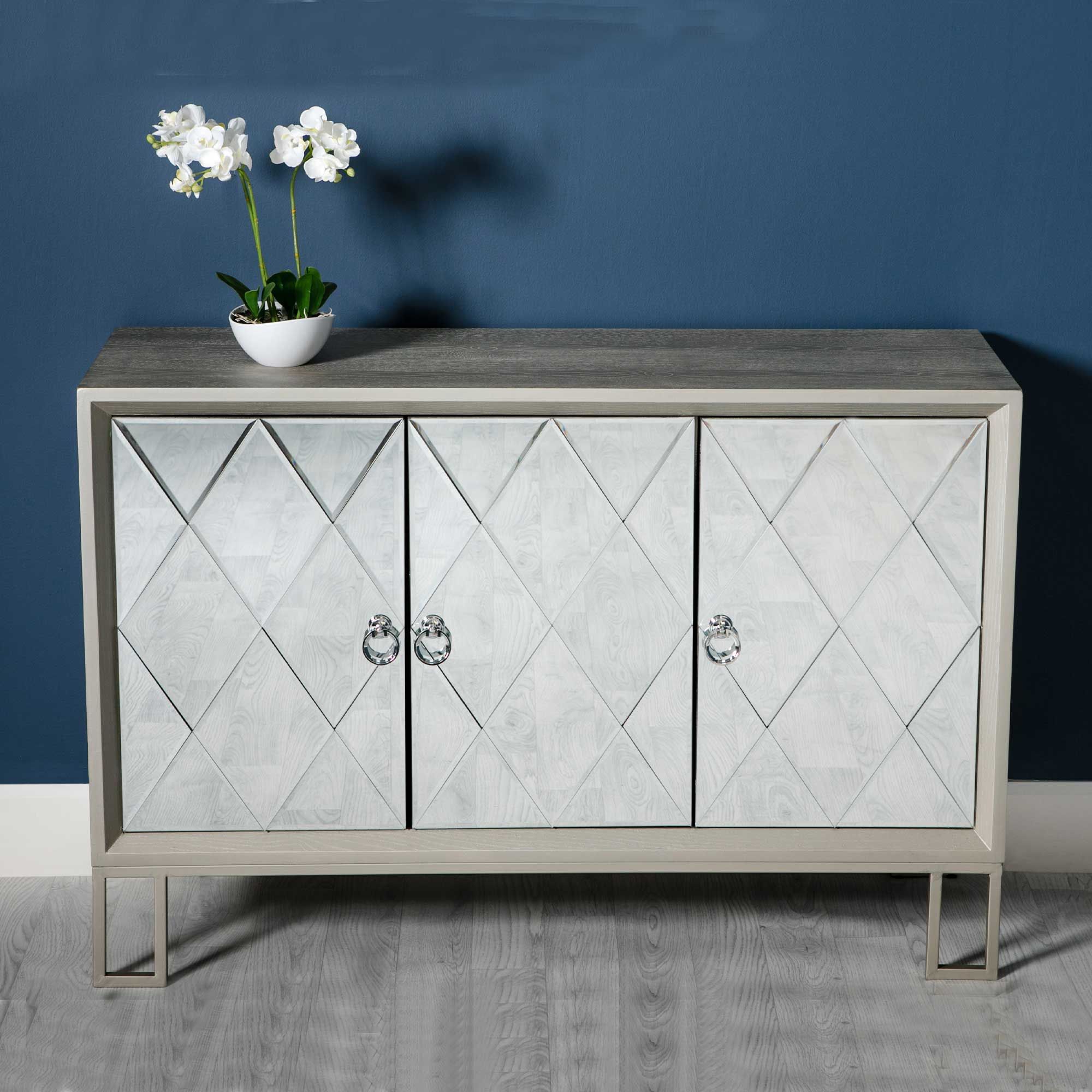 Diamond 3 Door Sideboard Champagne - Meubles