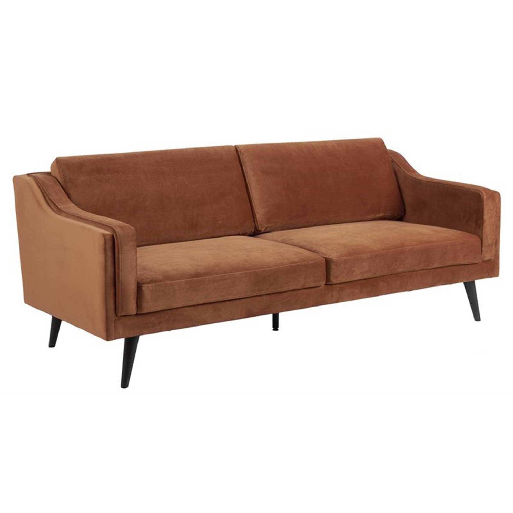 Swift 3 Seater Sofa Fabric Copper - All Fabric Sofa Collections - Meubles