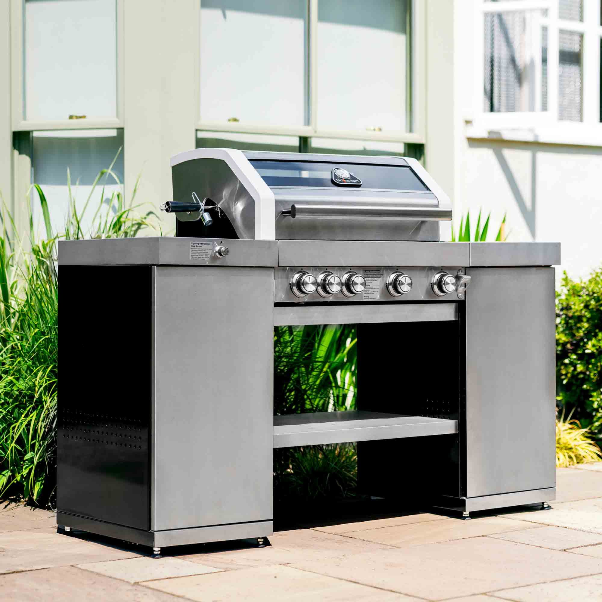 Grillstream Island Ultimate 4 Hybrid Burner Barbecue Stainless Steel ...