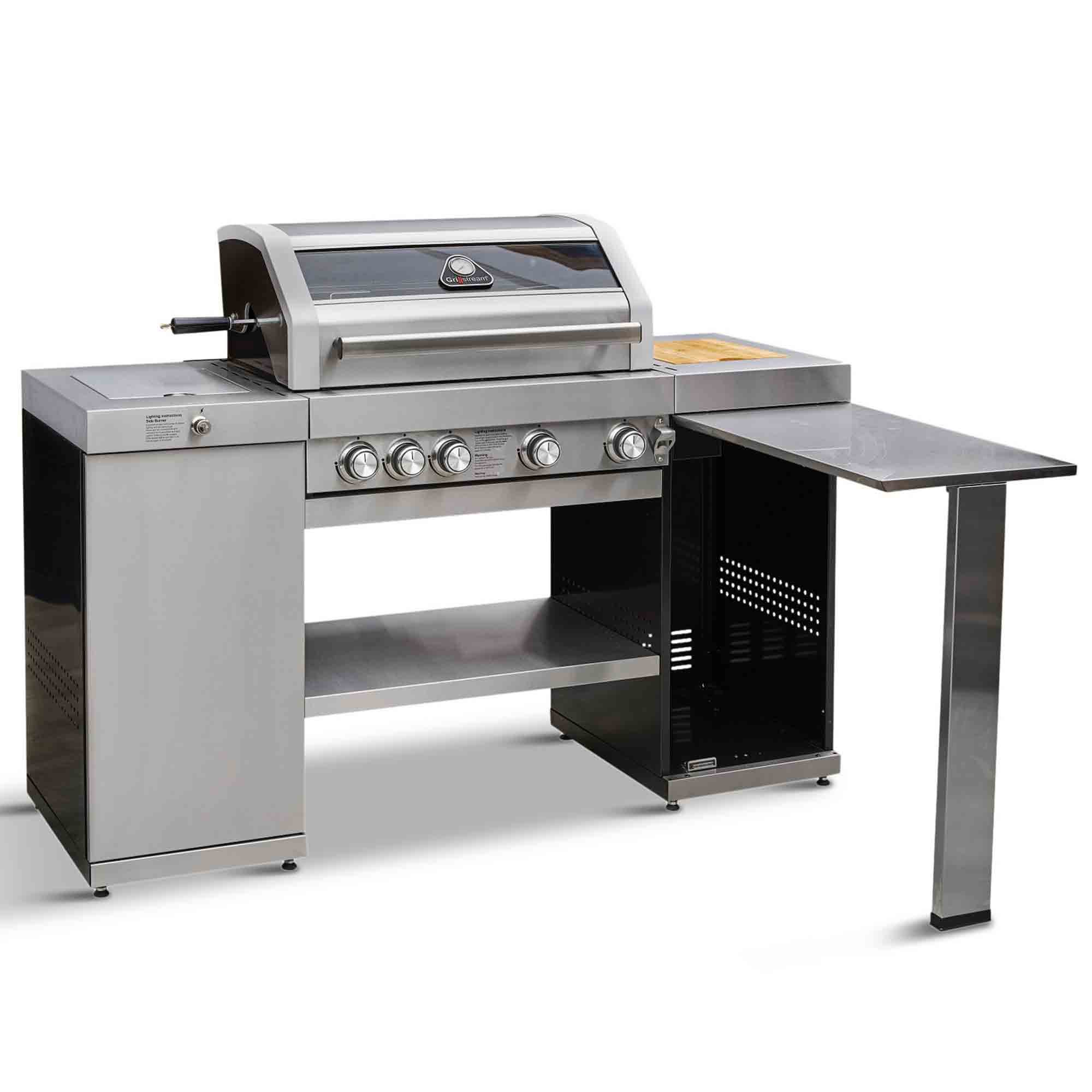 Leisuregrow Grillstream Island Ultimate 4 Hybrid Burner Barbecue Stain ...