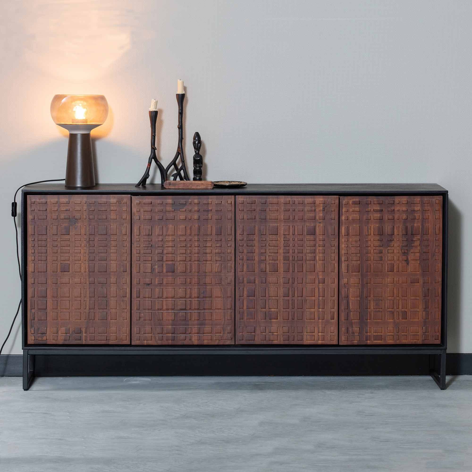 BePureHome Nuts 4 Door Sideboard Walnut - Meubles