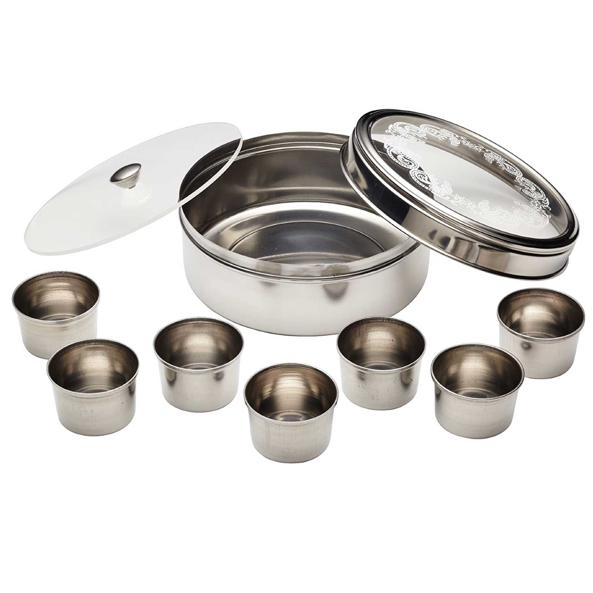World of Flavours Indian Stainless Steel Masala Dabba - Meubles
