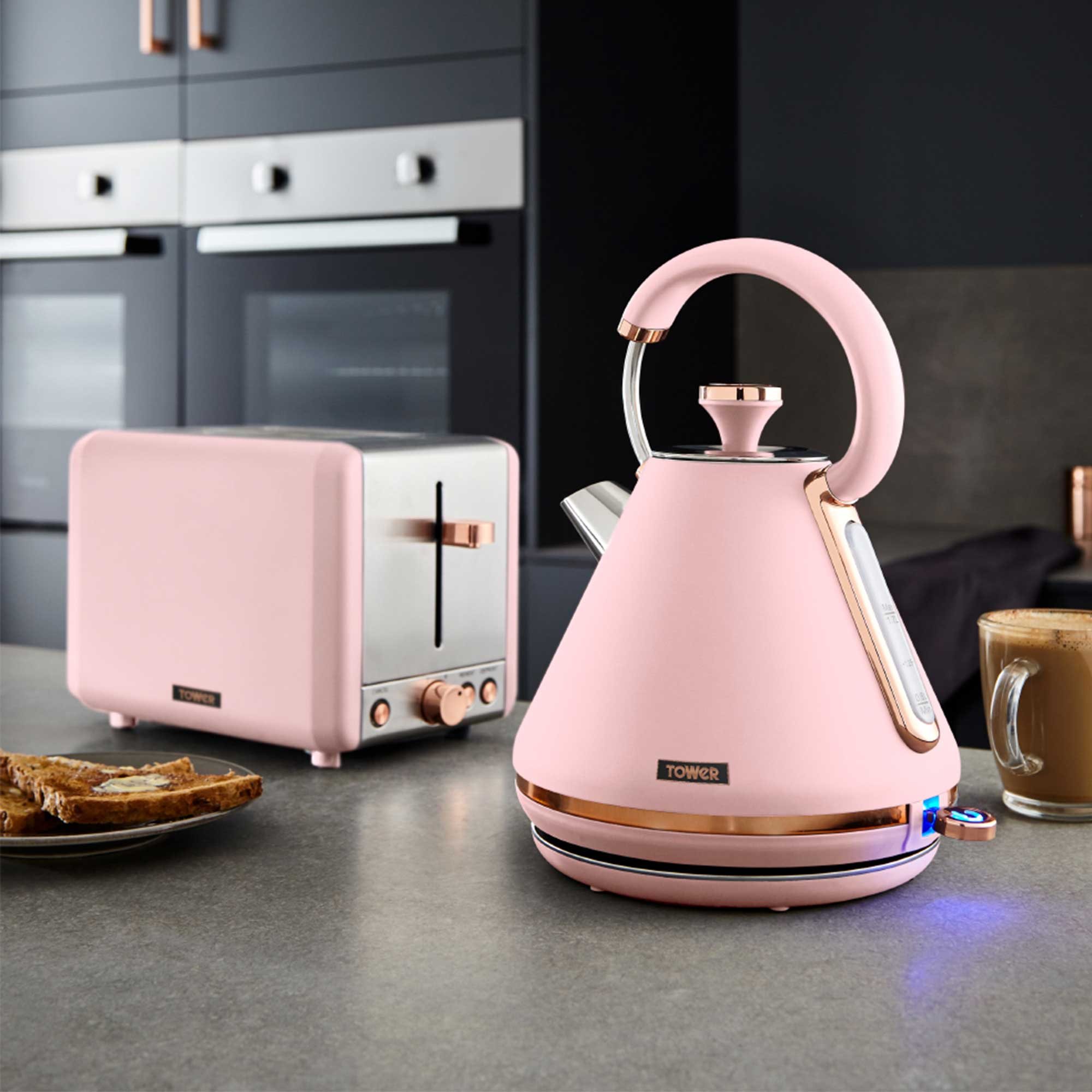 Tower Cavaletto 2 Slice Toaster Pink - Meubles