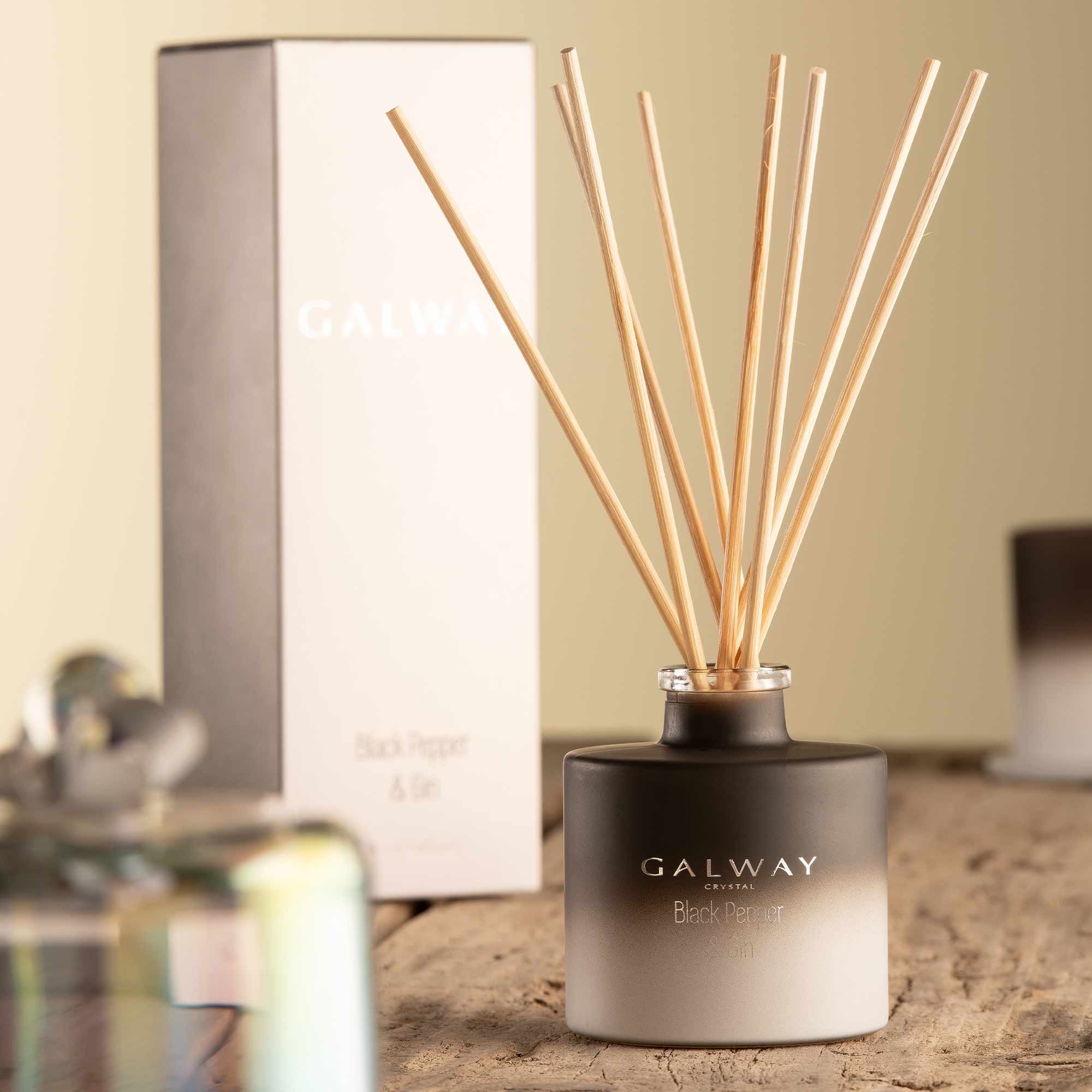 Galway Crystal Black Pepper & Gin Diffuser 100ml - Meubles