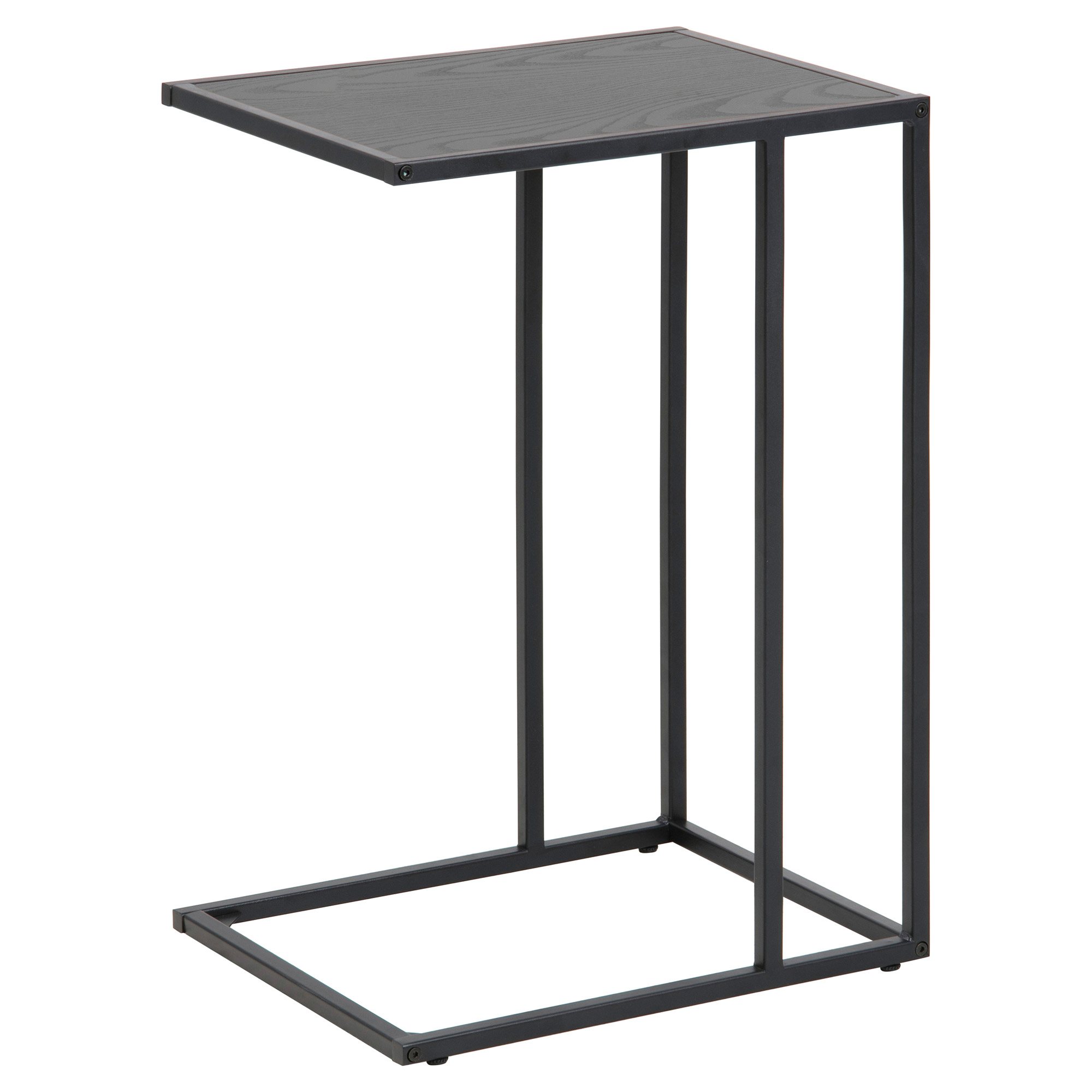 Seaford Round Side/Lamp Table Black Ash - Meubles