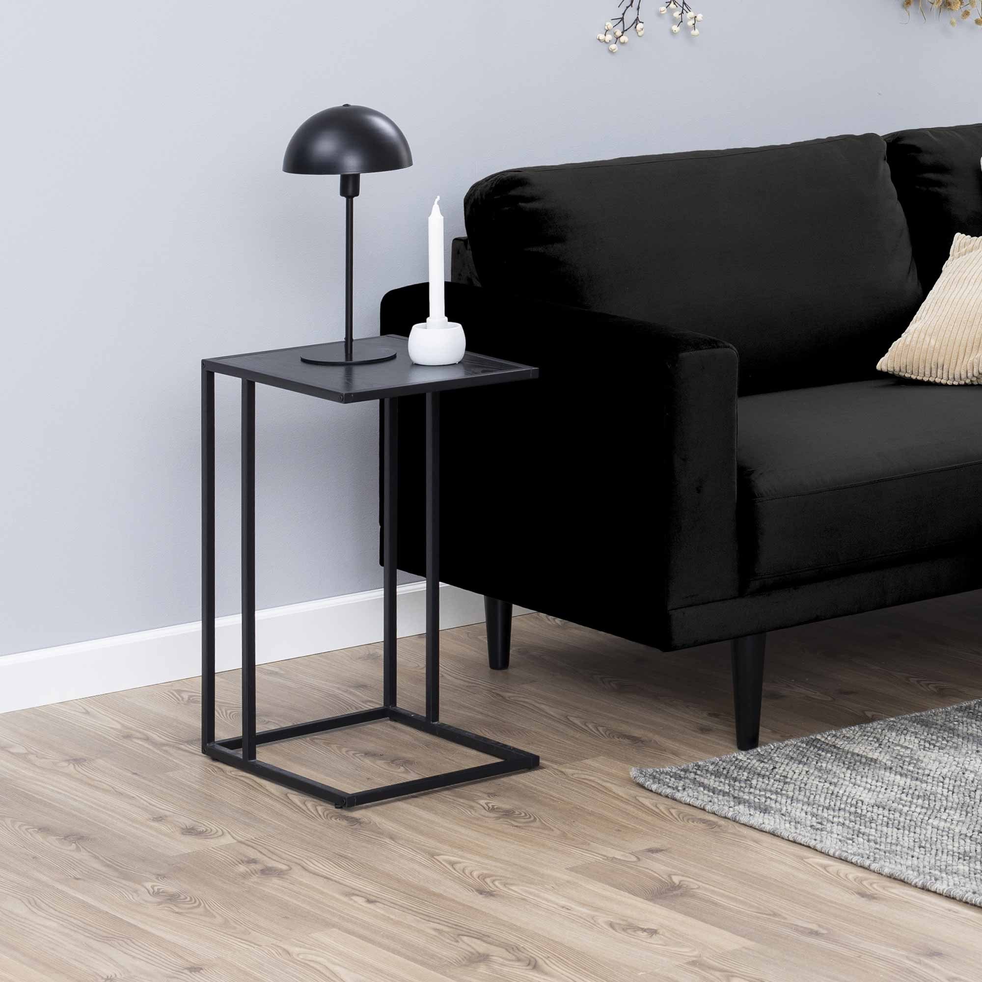 Seaford Round Side/Lamp Table Black Ash - Meubles