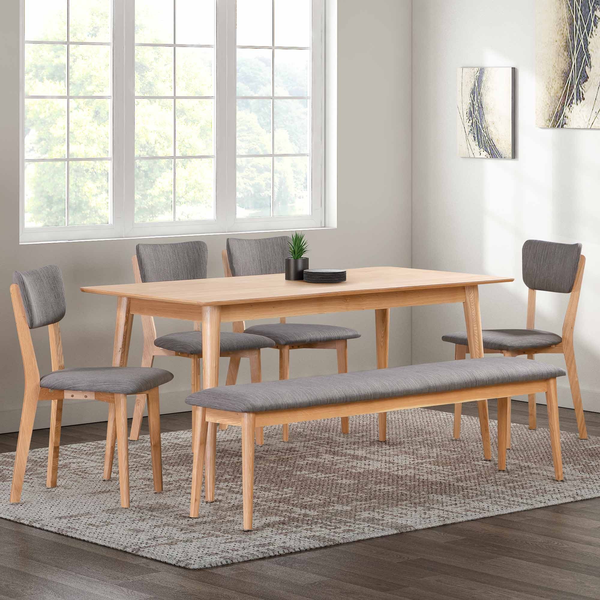Jenson 6 Person Dining Table Light Oak - Meubles