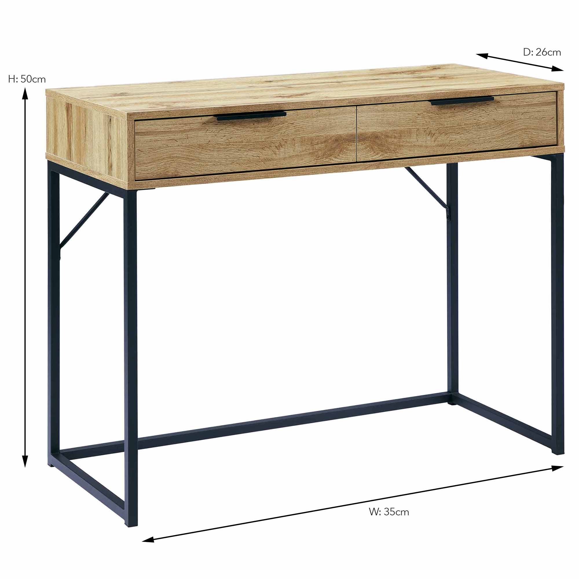 Bali Dressing Table/Desk Oak - Meubles
