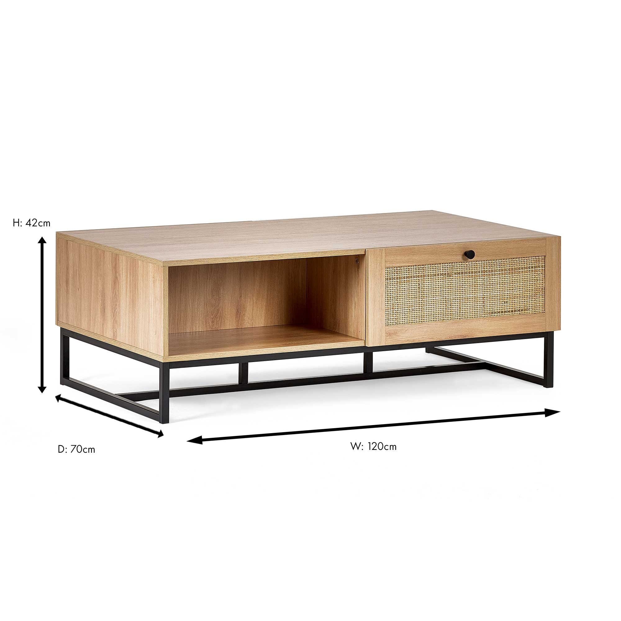 Calia Coffee Table Oak - Meubles