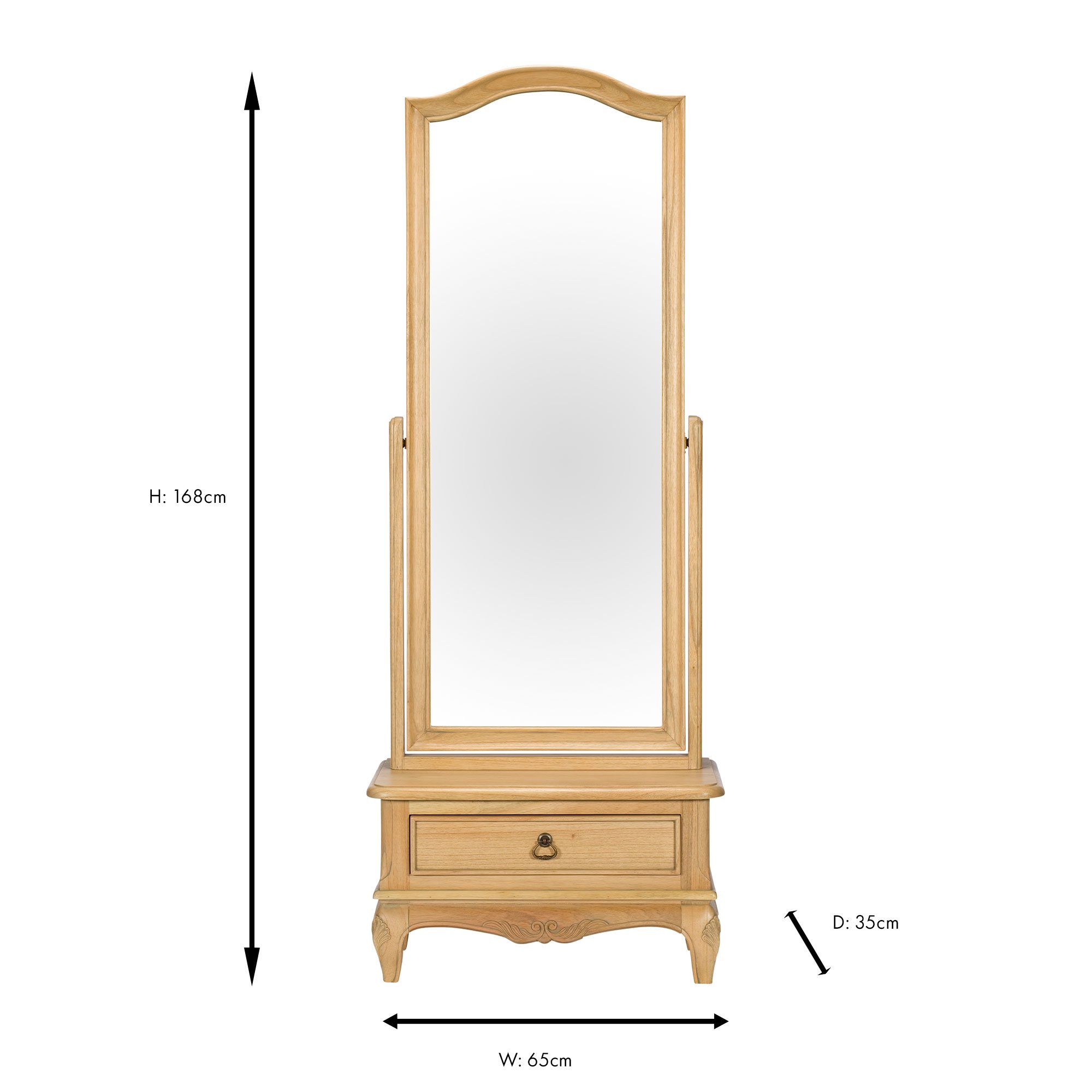 Lottie Cheval Mirror Mindi Wood - Meubles