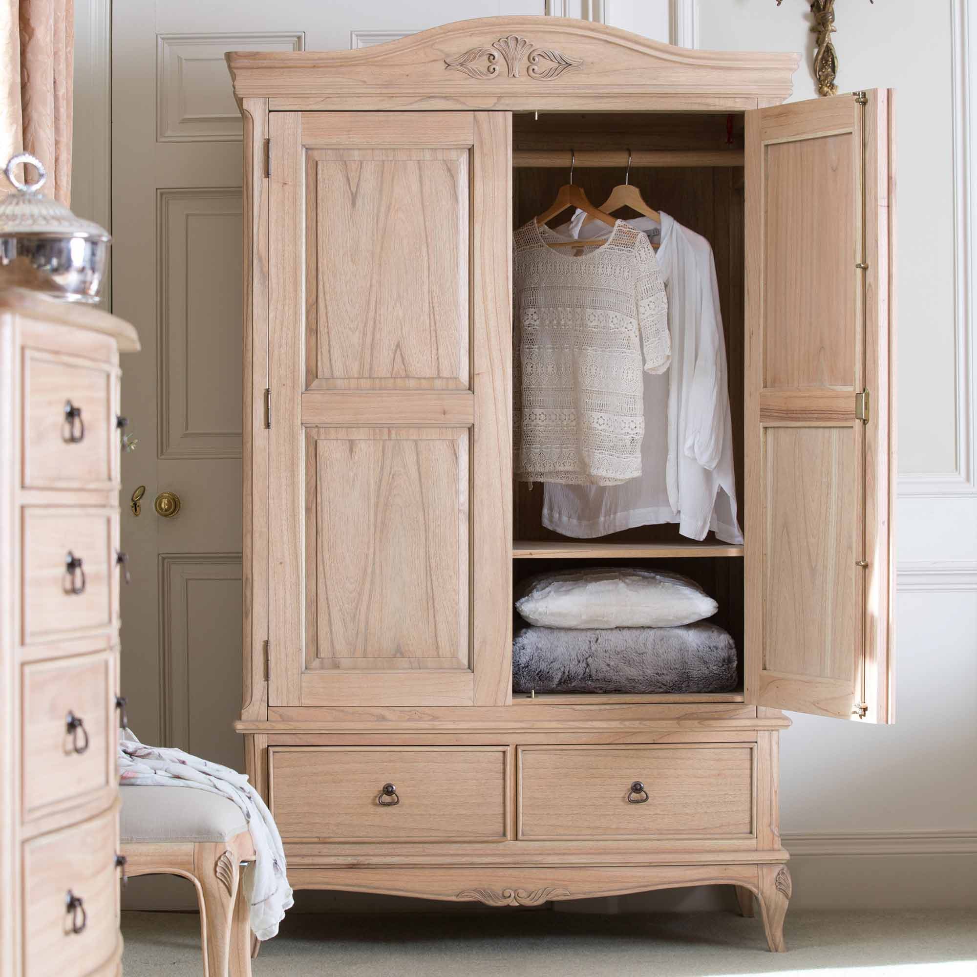 Lottie Double Wardrobe With 2 Drawers Mindi Wood - Meubles