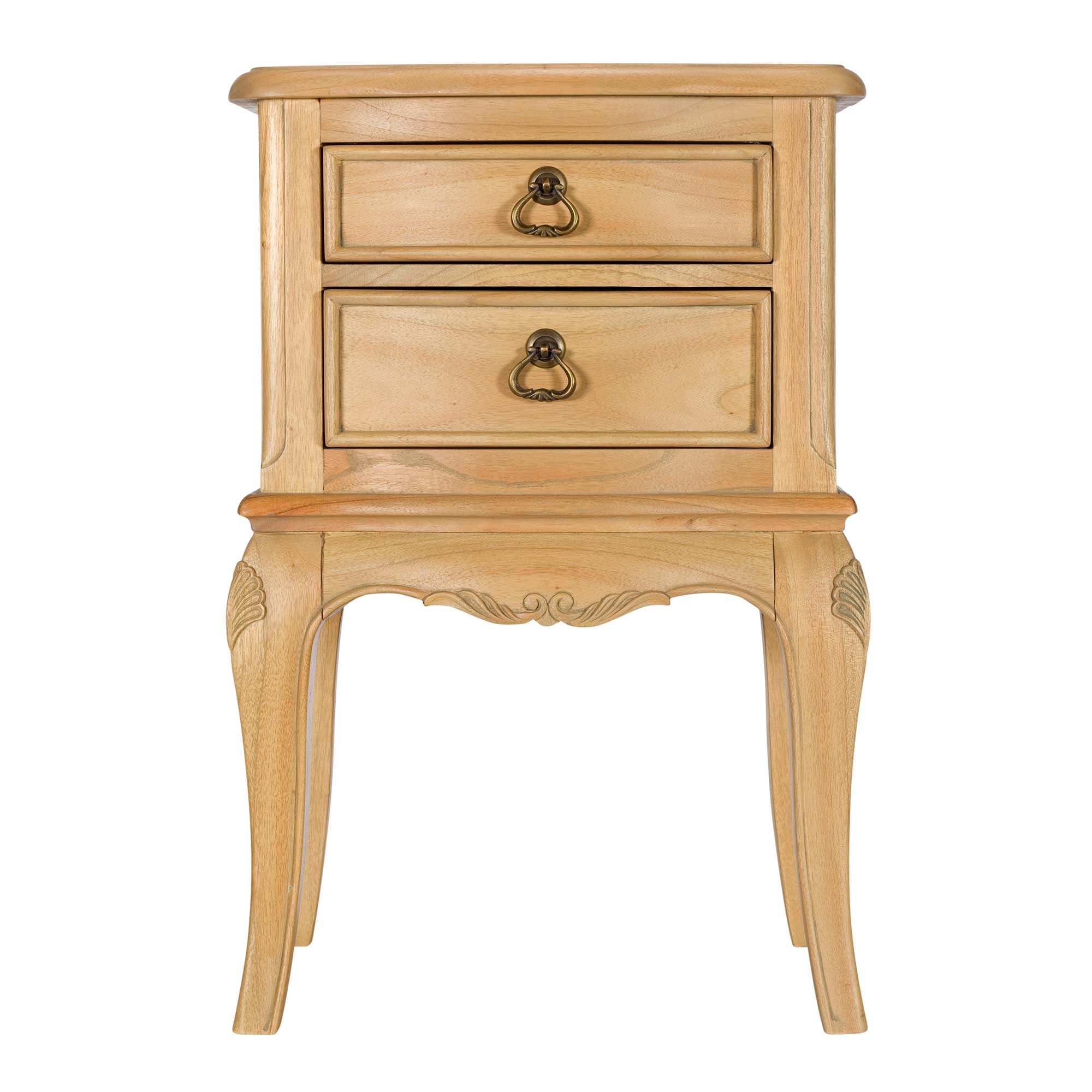 Lottie 2 Drawer Bedside Locker Mindi Wood - Meubles