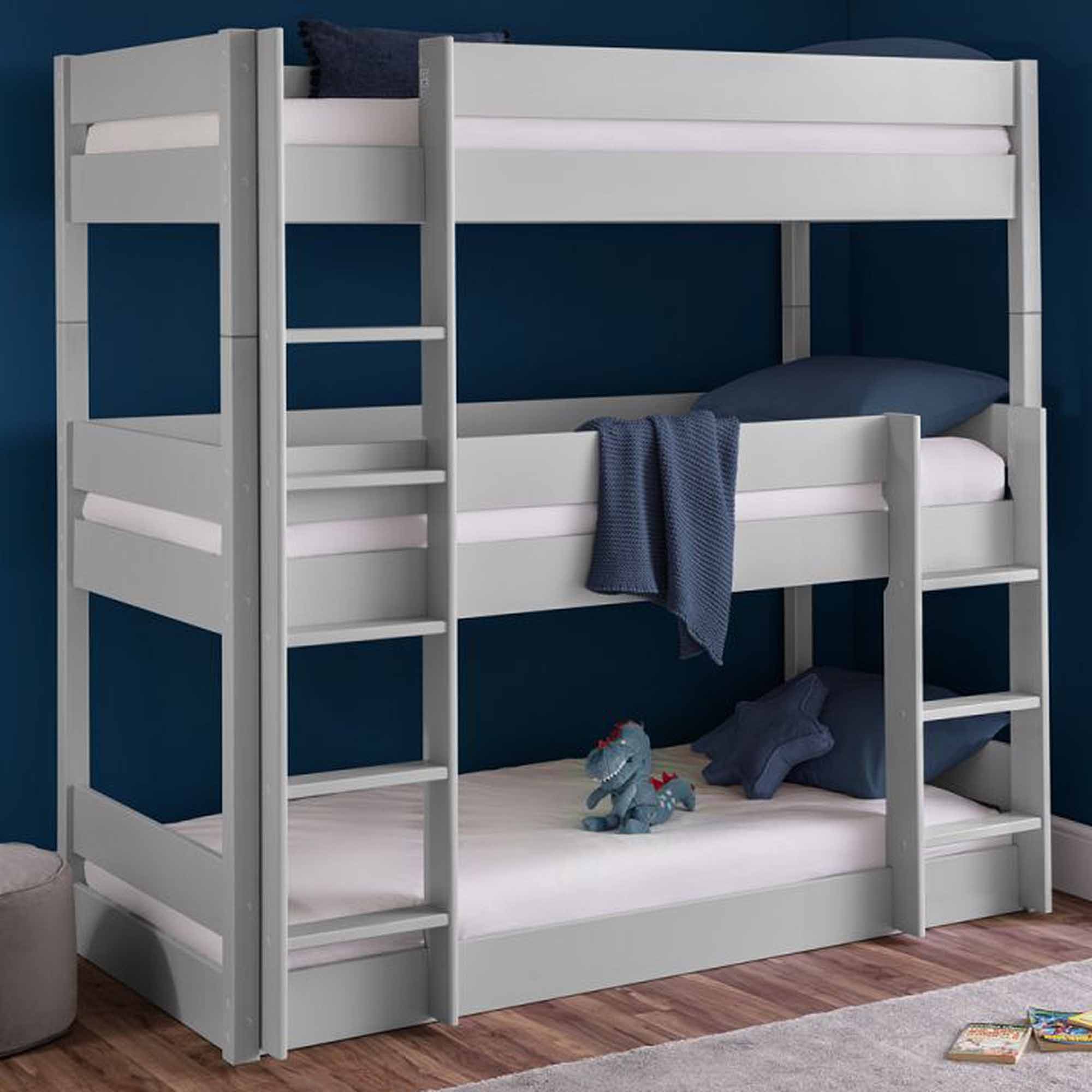 Ted Triple Bunk Bed Anthracite - Meubles