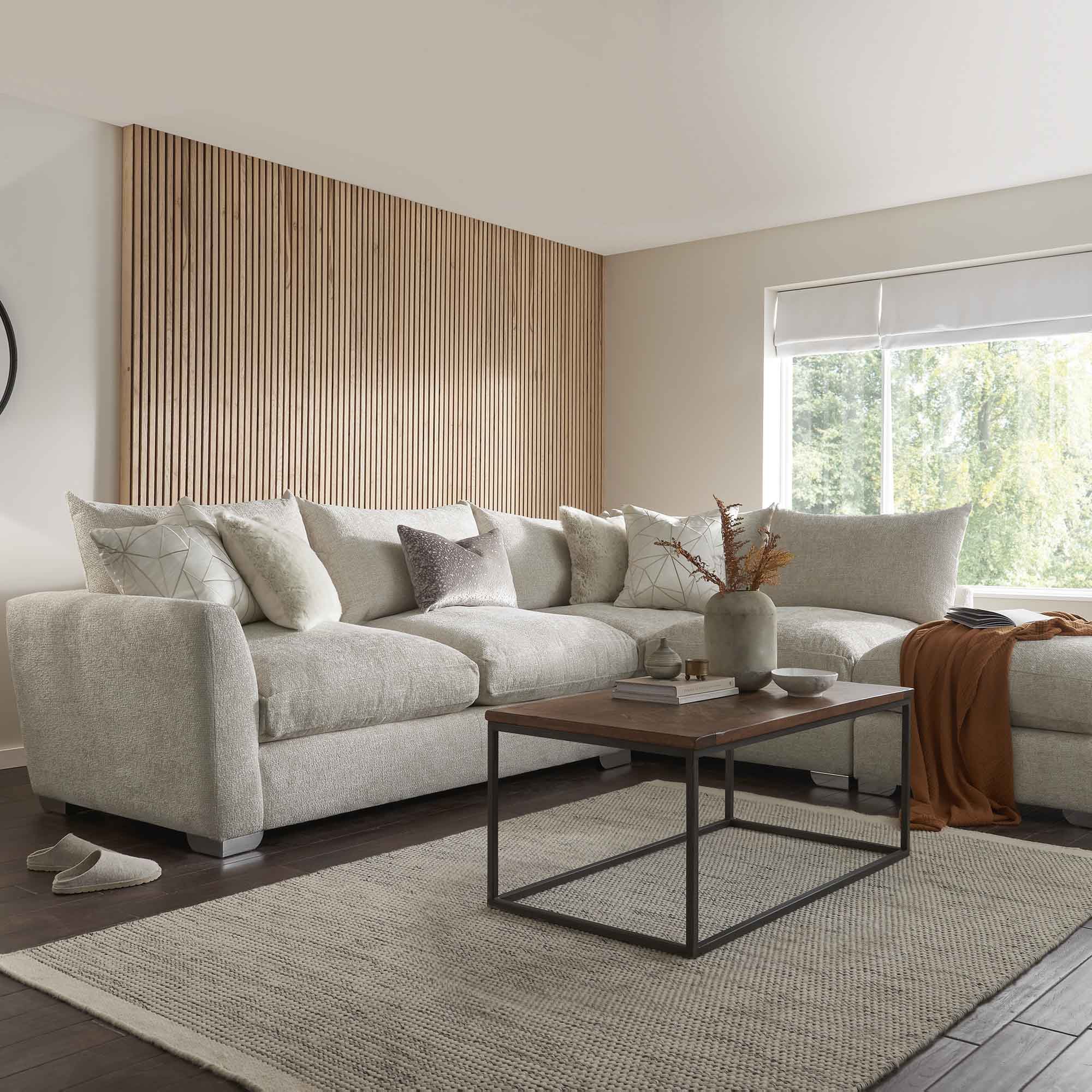 Caspian Modular 4+ Seater Corner Sofa LHF Fabric B - Meubles
