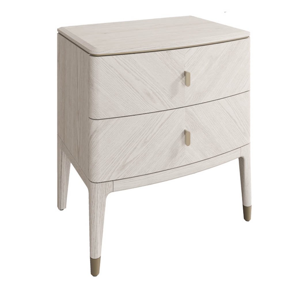 Darcy 2 Drawer Bedside Locker Stone - Meubles