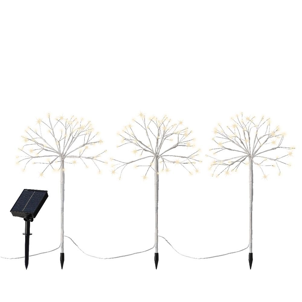 Solar Christmas Tree Pole Twinkle Effect Warm White - Meubles