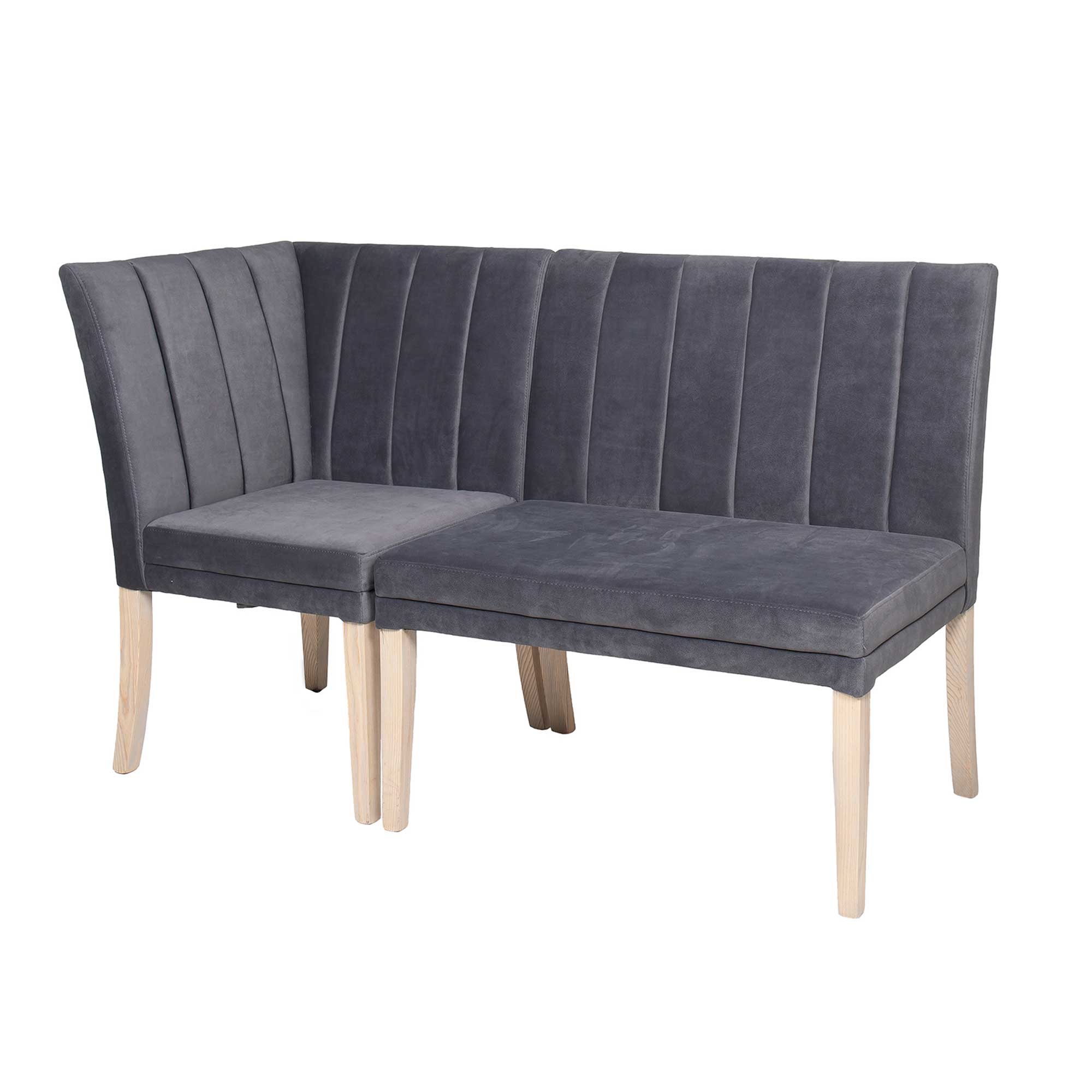 Valent Modular Corner Dining Bench Unit Fabric Dark Grey - Meubles