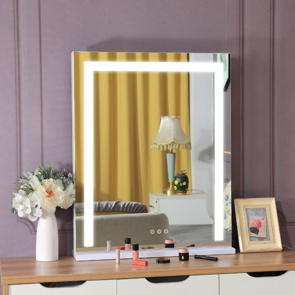 Glamour Portrait Mirror with LED Border - Meubles