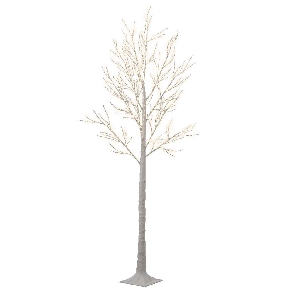 7.2ft/220cm Micro LED Birch Christmas Tree With Warm White Lights - Meubles