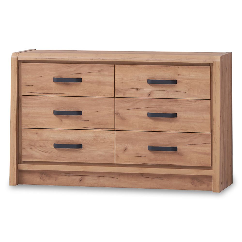 Jamie 3+3 Drawer Chest Of Drawers Oak - Meubles