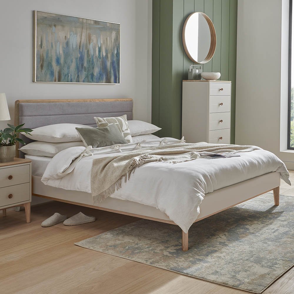 Alex Dressing Table Light Grey & Oak - Meubles