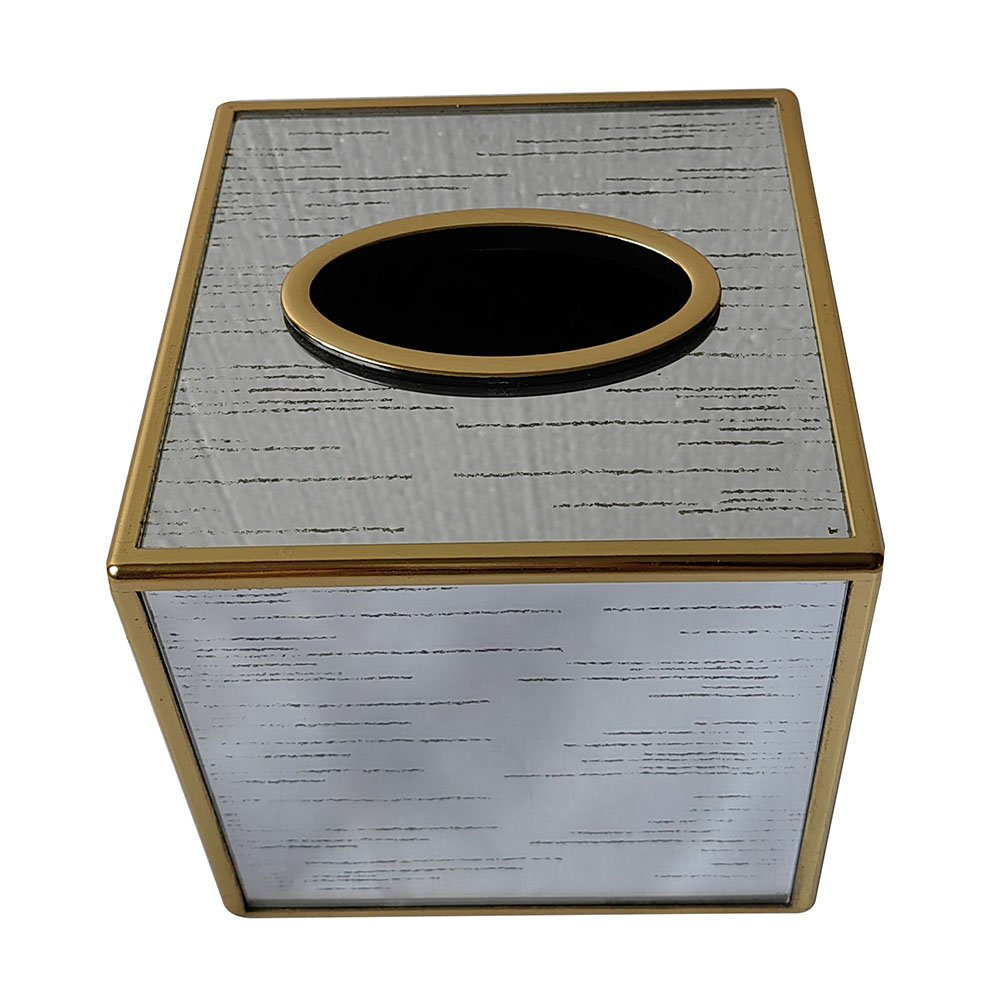 MINDY BROWNES Mirror Tissue Box Gold & Black - Meubles