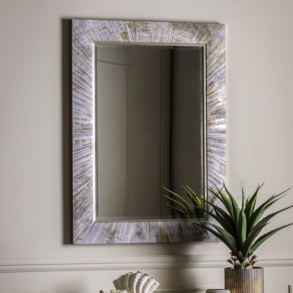 Gallery Chelsea Rectangular Wall Mirror Cream & Gold - Meubles