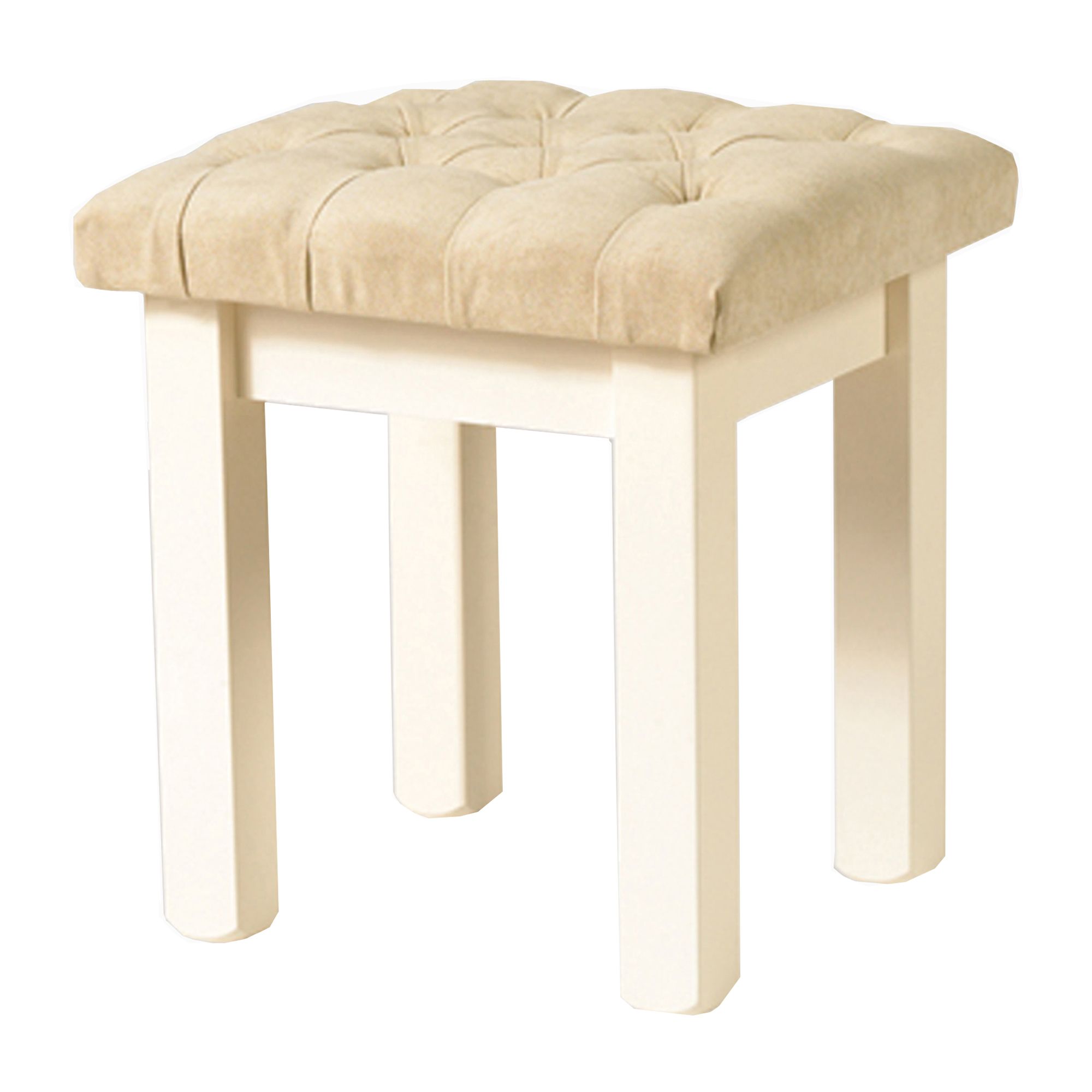 Benedict Zen Creme Oak Trim Bedroom Stool With Upholstered Seat Pad ...
