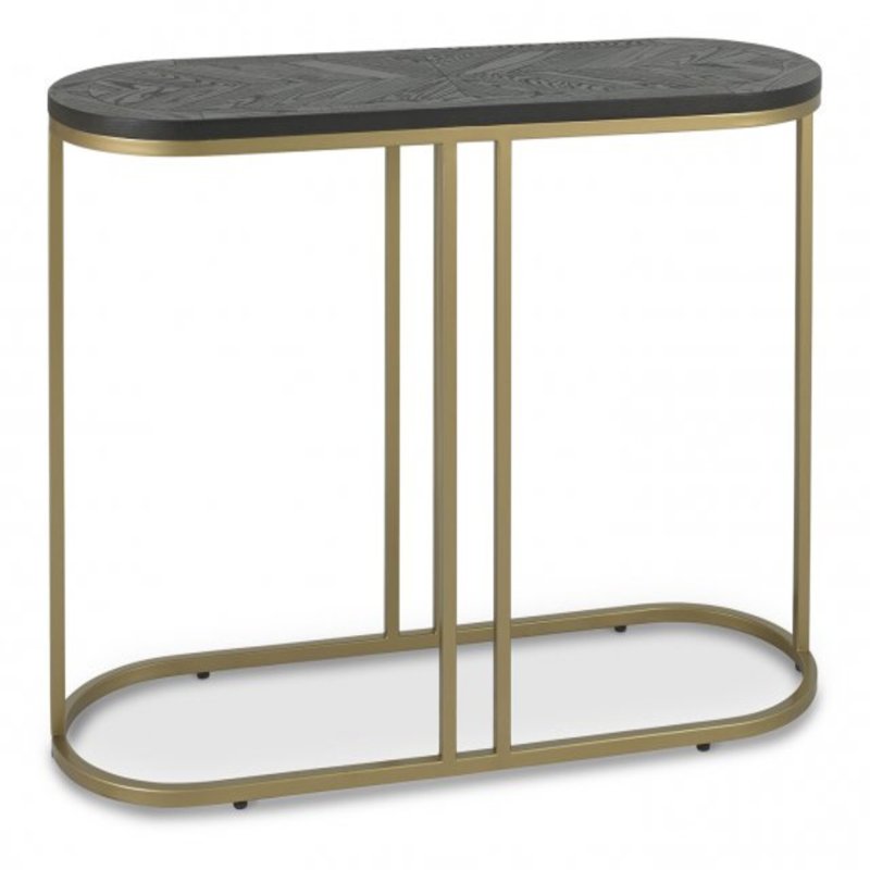 Chevron Console Table Peppercorn Oak - Meubles