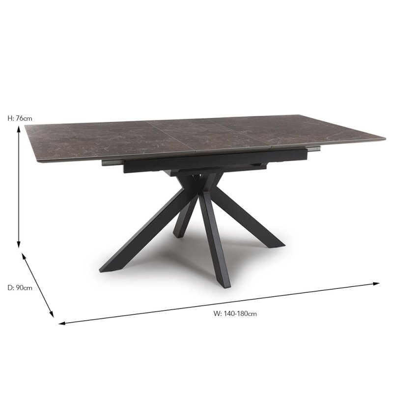 Gio 6-8 Person Extending Dining Table Sintered Stone - Meubles
