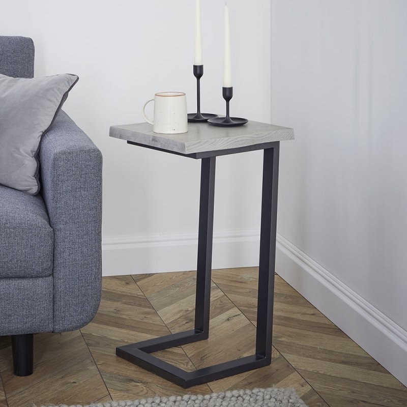 Brooklyn Side Table Natural Grey - Meubles